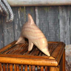 Art | Solid Stone Dolphin Statue Sculpture Tribal Sandstone Granite ...